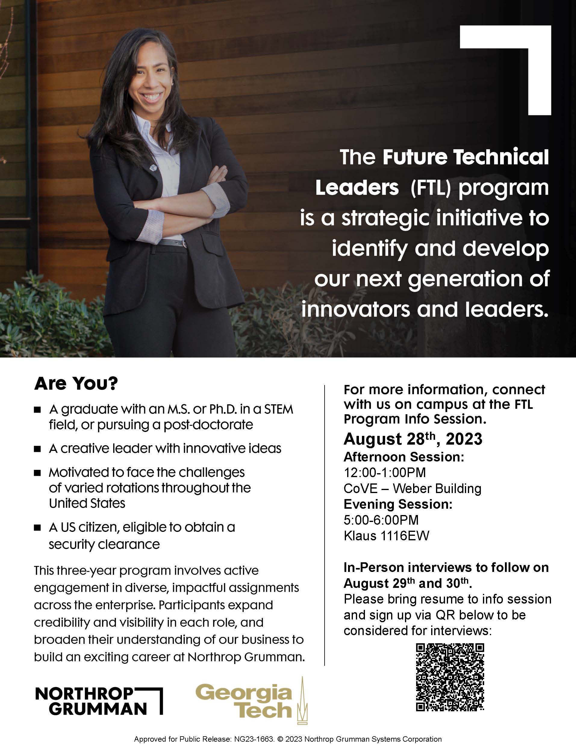 Northrop Grumman-Future Technical Leaders Info Session | Daniel Guggenheim School of Aerospace ...